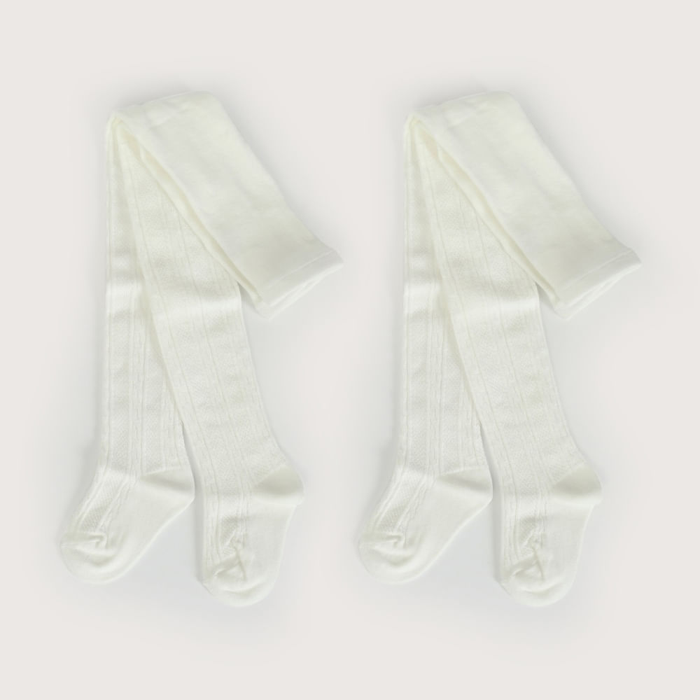 Pack 2 panty ballerina blanca de niña - 2A - Opaline